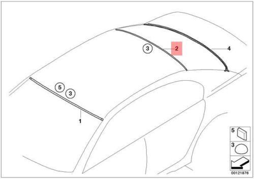 NEW BMW 7 SERIES E65 E66 E67 REAR WINDOW MOULDING TRIM 8223846 ...