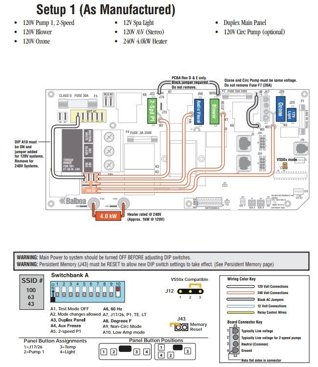 Balboa WG® VS500Z / VS501Z main CIRCUIT BOARD control unit G1152 ...