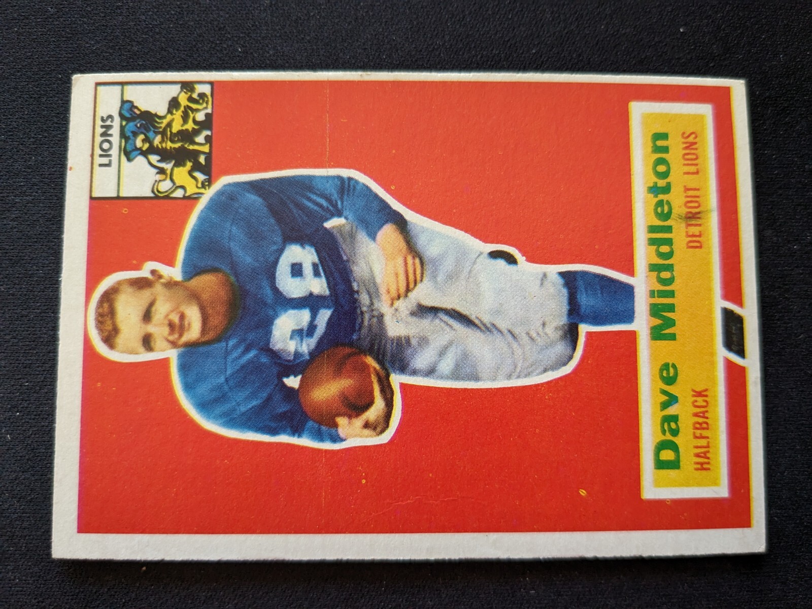 1956 Topps Football Card # 68 Dave Middleton - Detroit Lions (EX) | eBay