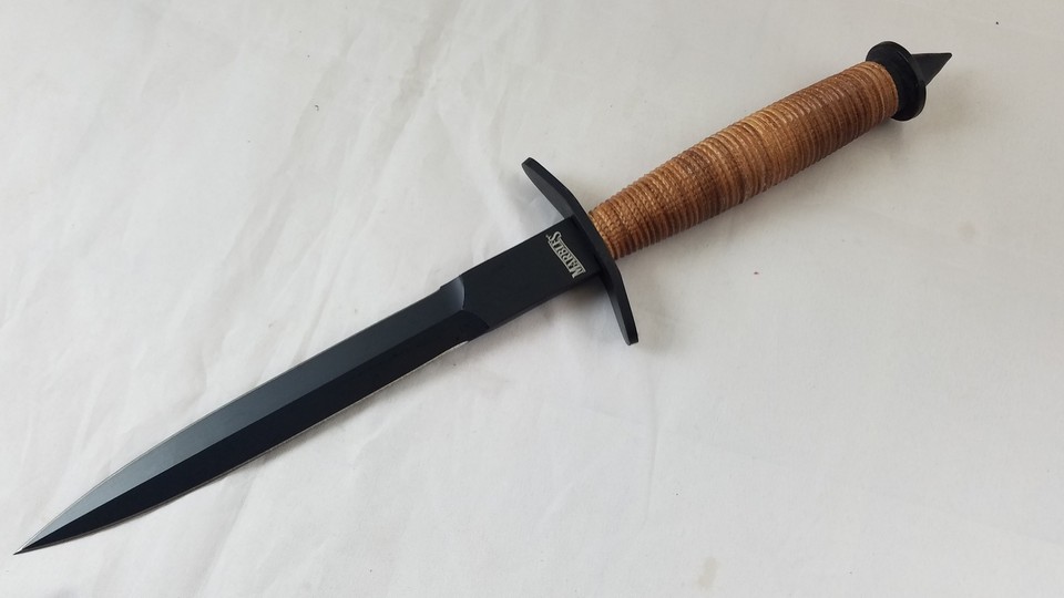 Marbles V-42 Dagger 440 Leather Replica US Special Forces WWII Fixed ...