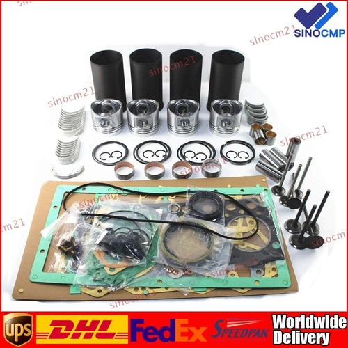 4HE1 4HE1T Overhaul Rebuild Kit & Valves For Isuzu 4.8L Diesel NPR NQR ...