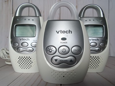 VTech DM221-2 Silver White Two Way Safe & Sound Digital Audio Baby ...