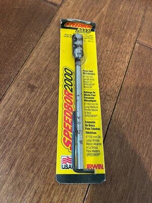 Irwin Speedbor 2000 # 88702 6" Drill Bit extension w Hex Key vintage ...