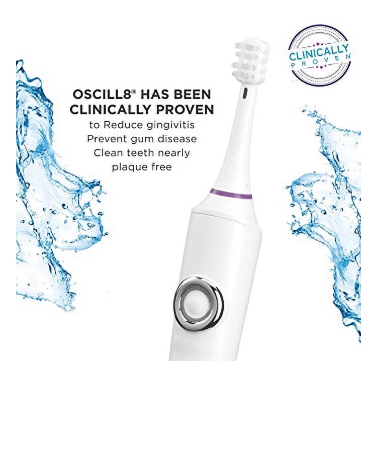 Conair Rechargeable Power Toothbrush with 2 Brush Heads White Free Ship ...