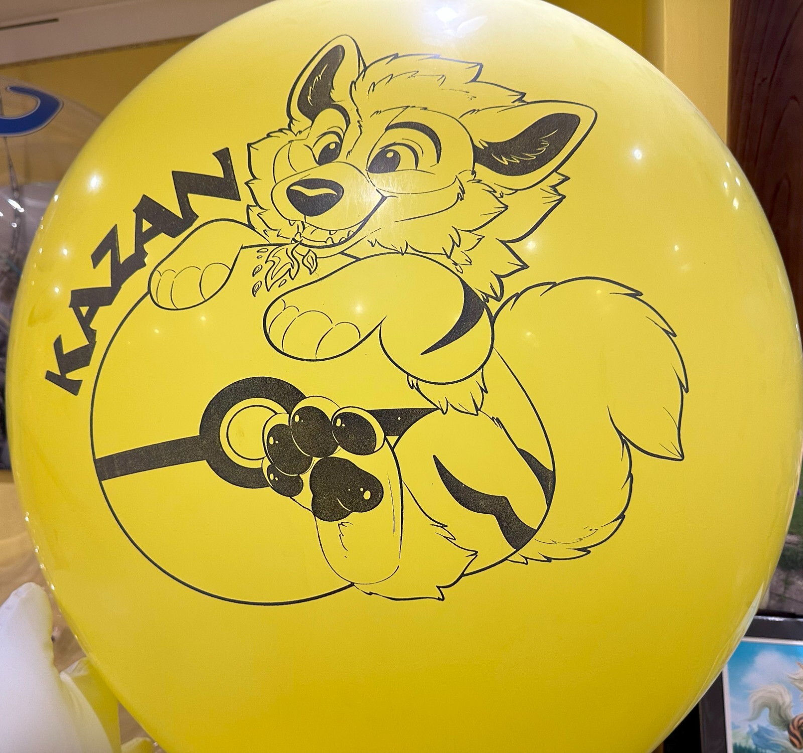 Furry Firedog printed BelBal 24" 36" balloon B250 B350 fan art | eBay