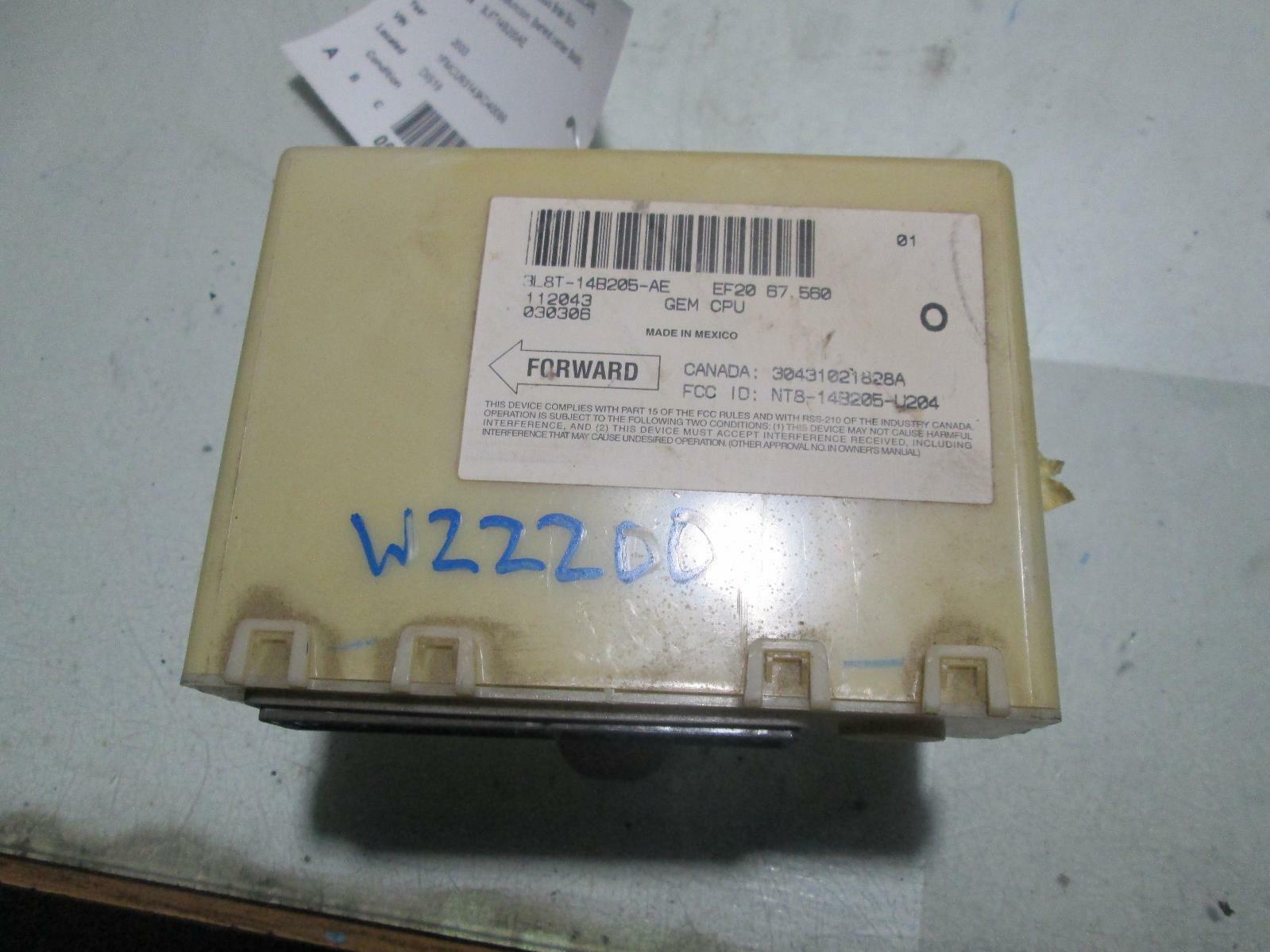 03 FORD ESCAPE MODULE multifonction 3L8T14B205AE | eBay