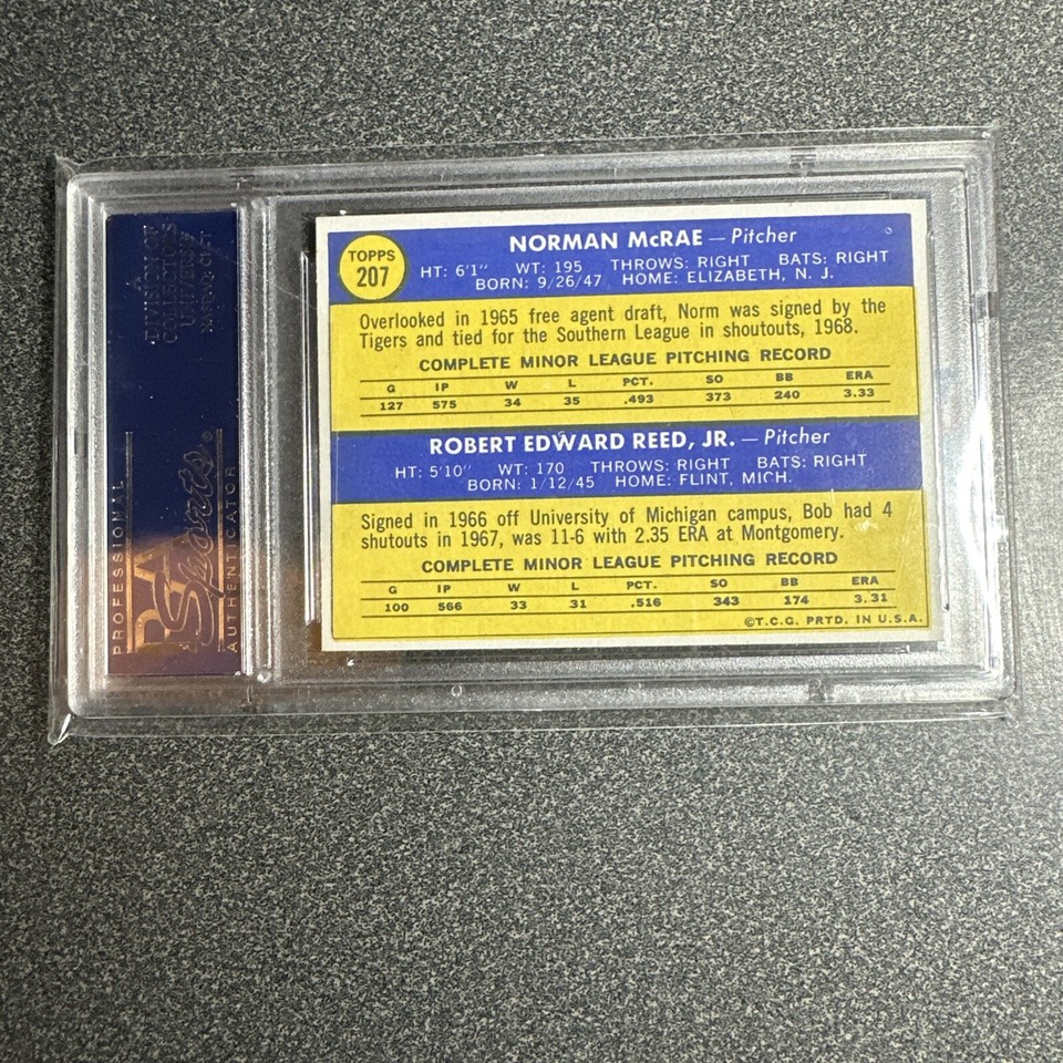 1970 Topps #207 Tigers Rookies Norman McRae Bob Reed PSA 8 NM-MT | eBay