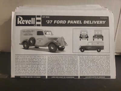 Revell '37 Ford Panel Delivery #4930 (Instructions Only) No Kit/ Parts ...