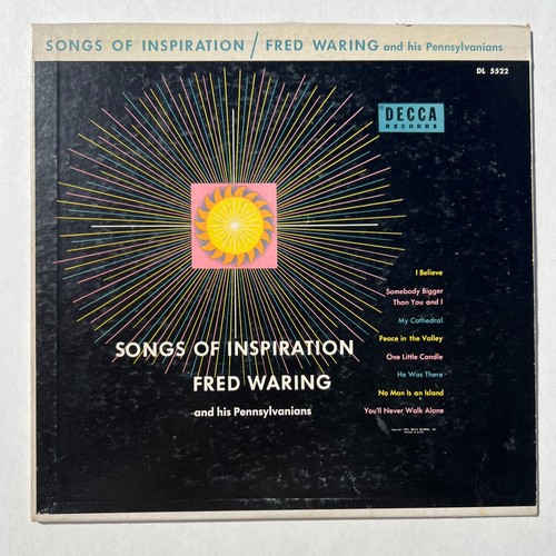 Songs Of Inspiration Fred Waring And His Pennsylvanians Decca 10" LP DL ...
