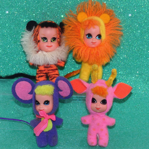 Mattel Liddle Kiddle ANIMIDDLE HOLIDAY mini dolls - Lucky Lion Tiger ...