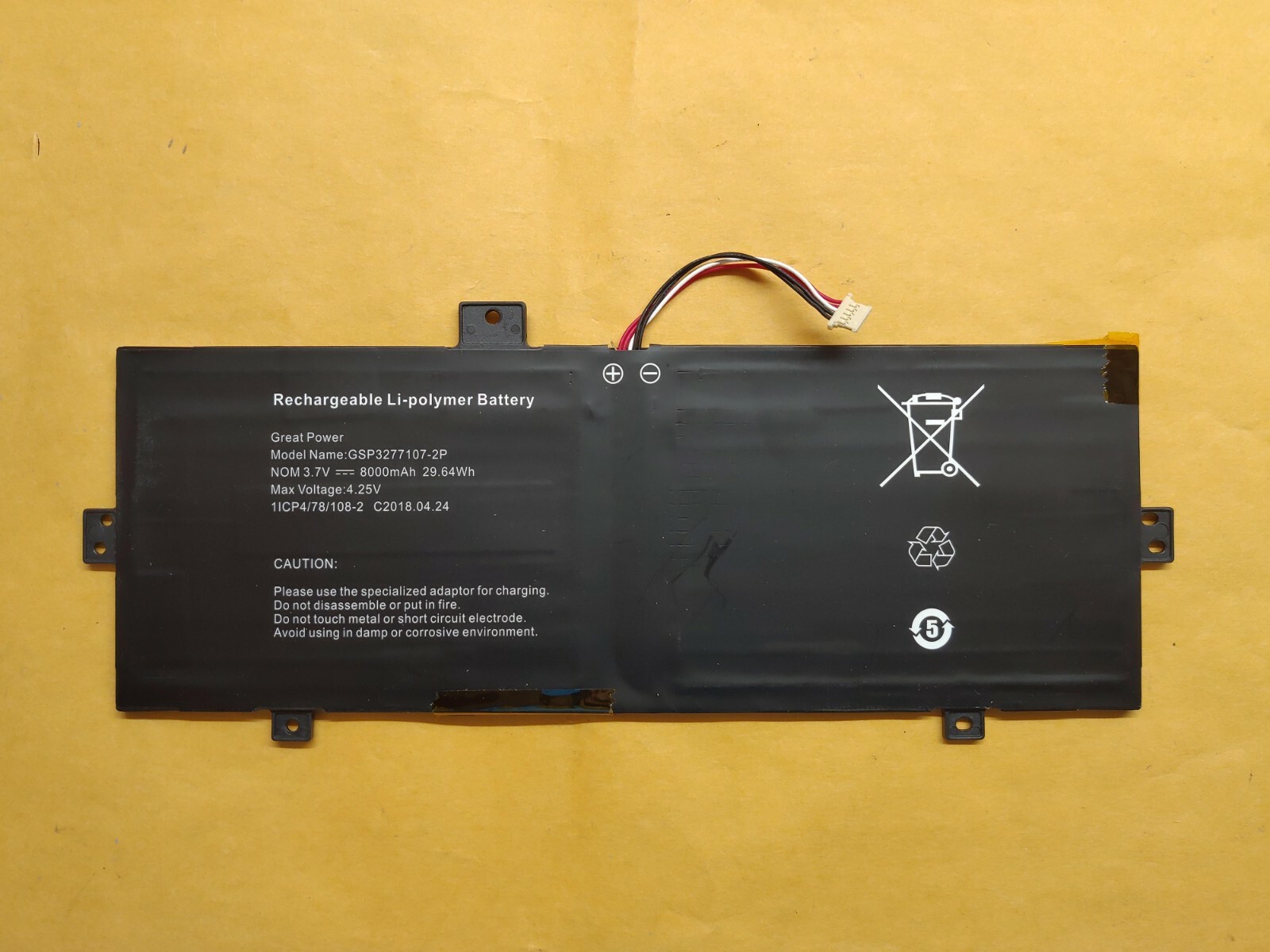 Hasee Laptop battery 1ICP4/78/108 GSP3277107-2P 4.25V 8000mAh original ...