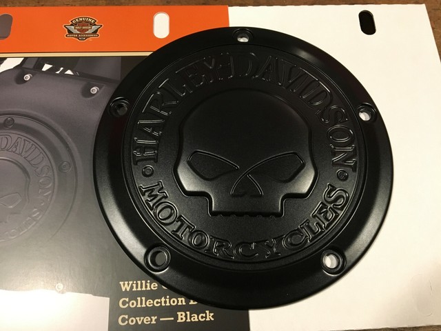 Harley Davidson Skull Kupplungsdeckel Derby Deckel schwarz matt ...