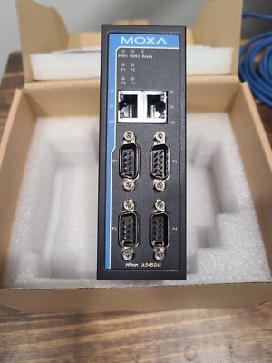 Moxa NPort IA5450A V1.1 Brand New Quad-Serial to Dual-ETHNET Switch | eBay