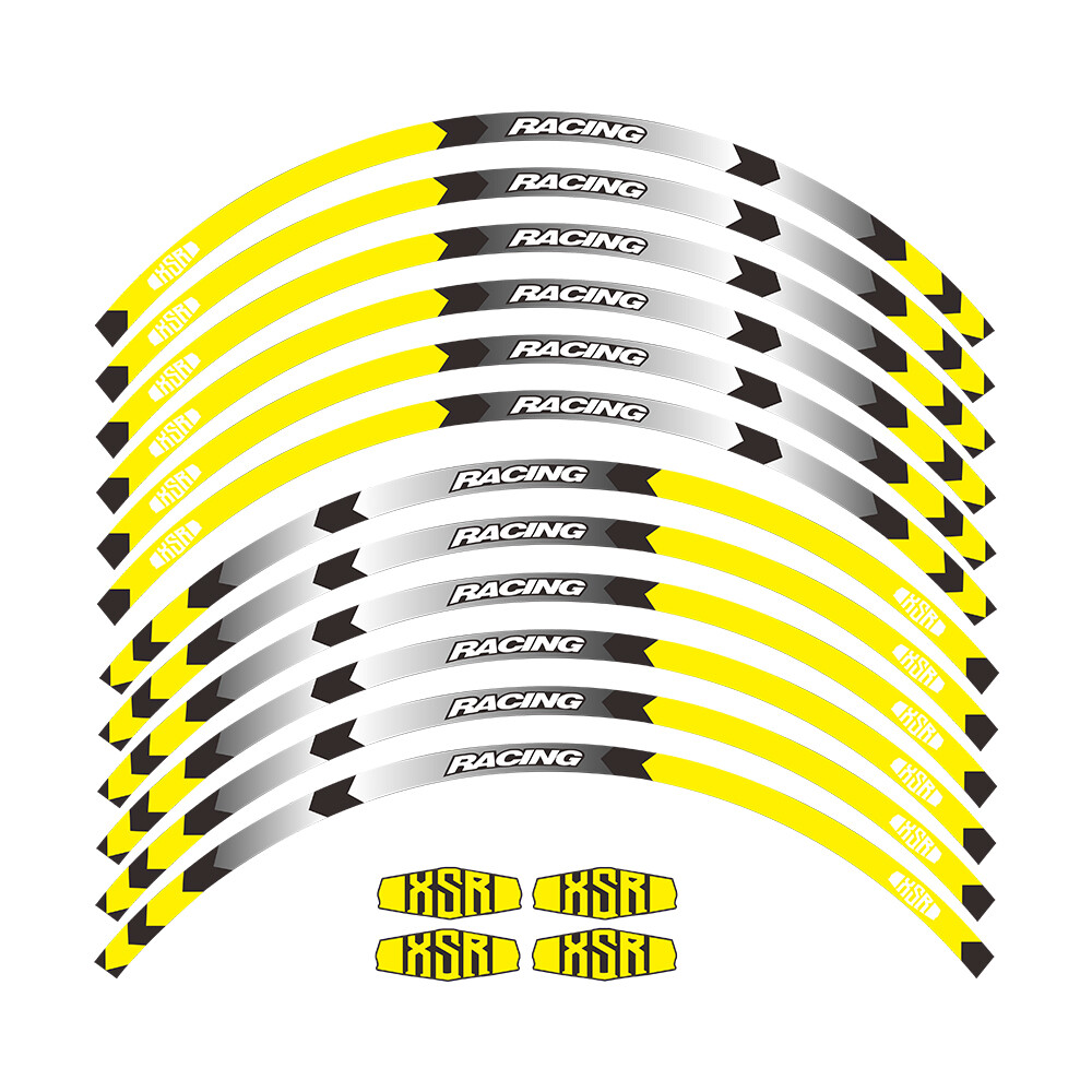 For 2015 Yamaha XSR 700 XSR 900 Motorcycle Wheel Rim Reflective Decal ...