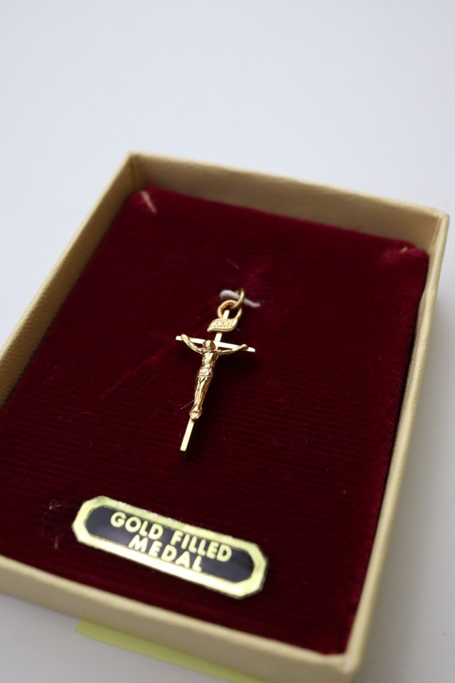 Catholic Gold Filled Petite Dainty Cute Crucifix Pendant for Women 1 ...