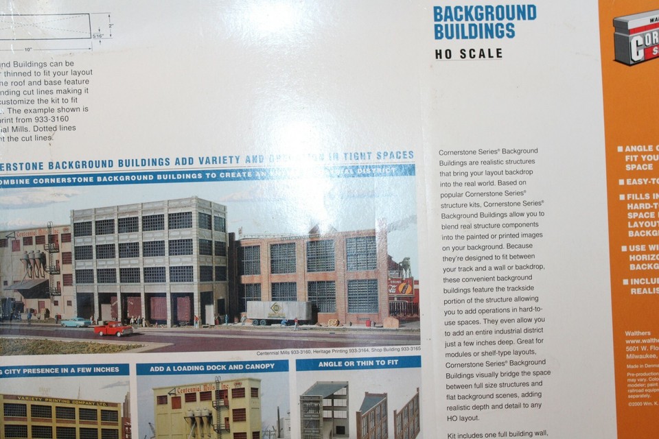 HO Scale Walthers Background Buildings, Centennial Mills, #933-3160 ...