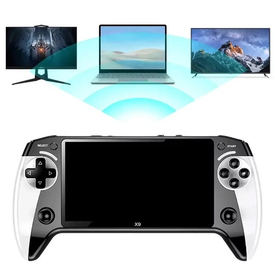 X9 Retro Handheld Game Console 5.5inch 3000 Games Video Gaming Consoles ...
