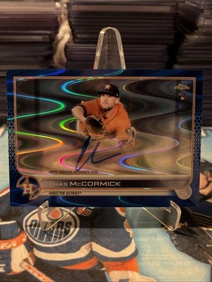 Chas McCormick 2022 Topps Chrome Blue Ray Auto /150 RA-CM RC Astros | eBay
