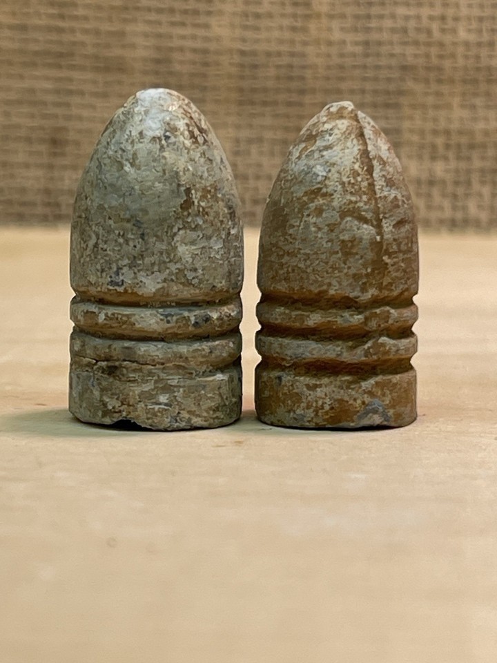 Two Dug Confederate Civil War Charleston Arsenal Bullets 54 And 58 ...