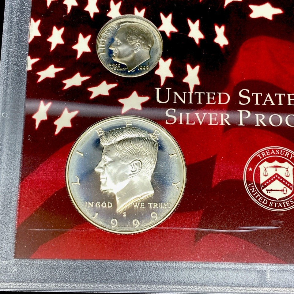 1999-S United States Mint Silver Proof Set 9 Coin Proof Set OGP/COA | eBay