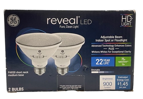 GE Reveal HD+ 75-Watt PAR30 Short Neck Indoor LED Flood Light w/Medium ...