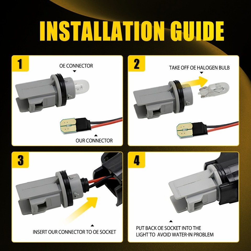 2x LED License Number Plate Lights Plug-N-Play For Ford F150 F250 F350 ...