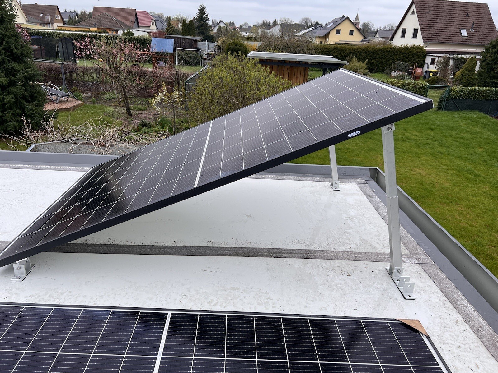 Aufständerung Solarmodul Halterung Balkonkraftwerk Flachdach ...