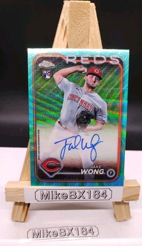 JAKE WONG 2024 Topps Chrome AQUA WAVE Auto 42/199 #RA-JAW Cincinnati ...