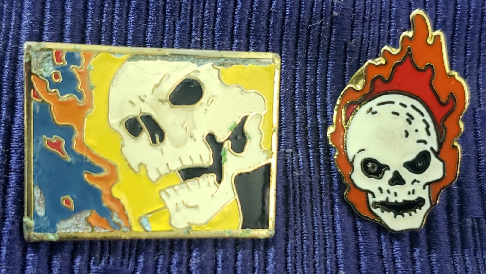 LOT OF 2 VINTAGE PLANET STUDIOS 1990 MARVEL GHOST RIDER LAPEL PINS | eBay