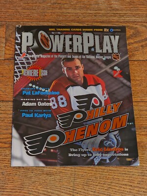 Power Play Magazine Philly Phenom Eric Lindros With Cards Flyers NHL ...