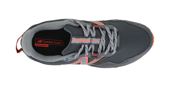 Men's New Balance MT410 V8 Trail Running Shoe Black/Gray/Orange ACTEVA ...