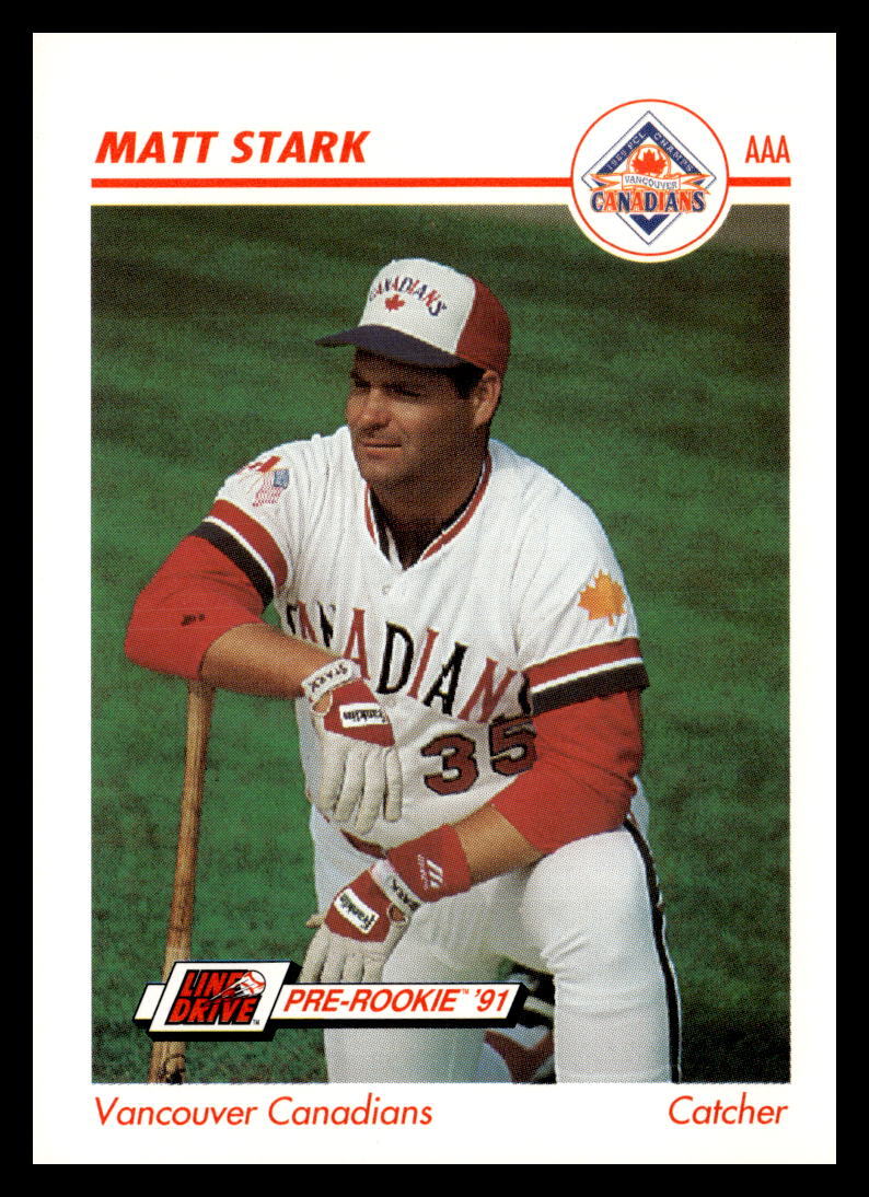 1991 Line Drive AAA #646 Matt Stark Vancouver Canadians Baseball Card ...