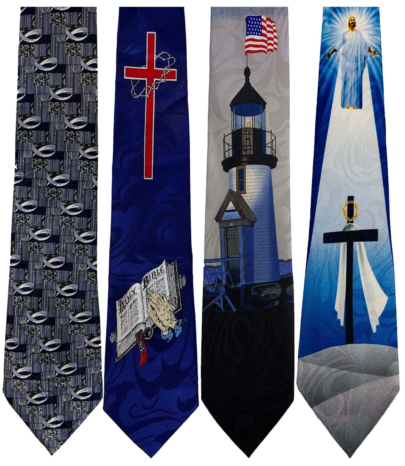 Steven Harris Pack Of 4 Christian Neckties Jesus Religious Neck Ties | eBay