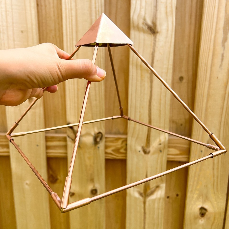 9 in. 100% Solid Copper Pyramid Giza Shaped for Meditation Reiki Chakra ...