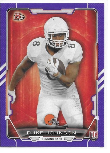 2015 Bowman Football Purple Duke Johnson RC Browns | eBay