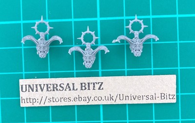 Varanguard Heads x 3 D Slaves to Darkness Chaos Warriors Warhammer D3 D ...
