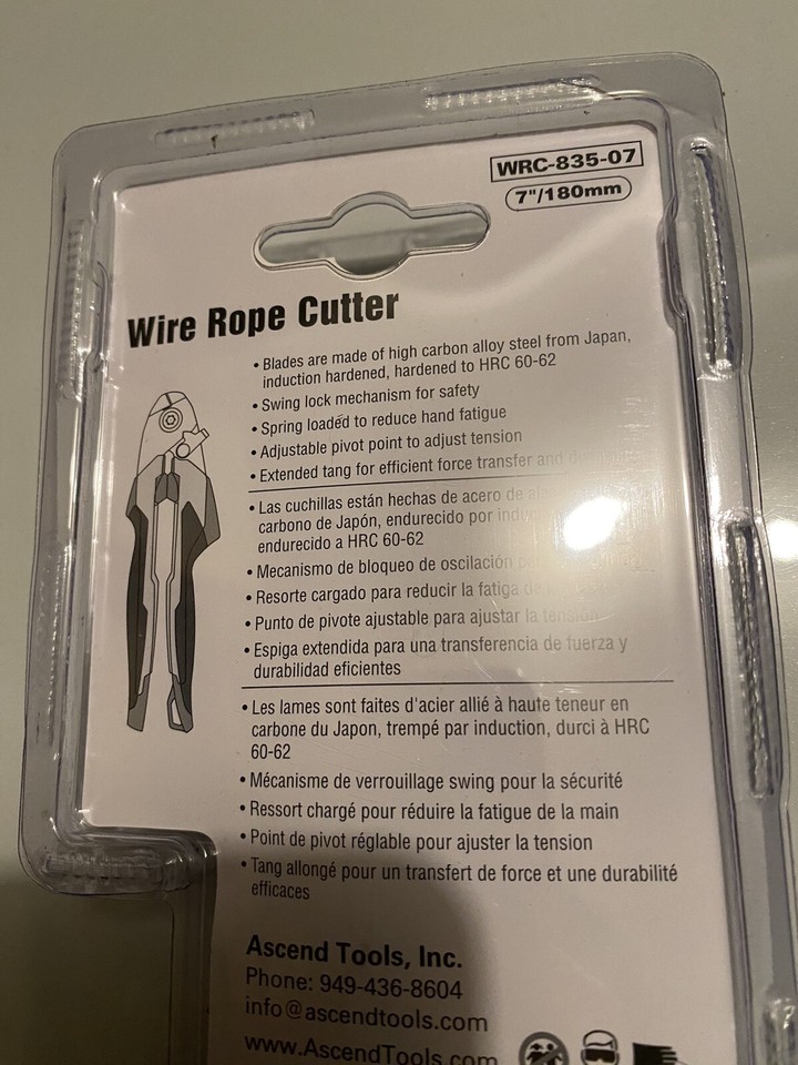 7 Inch Wire Rope Electrical Premium Cable Cutter Felco Husky Klein ...