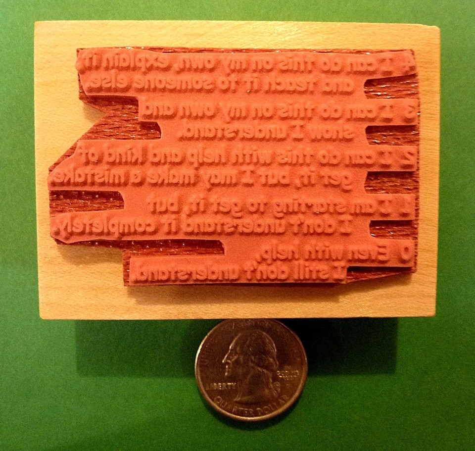 Proficiency Rubric 43210, Teacher's Wood Mounted Rubber Stamp | eBay