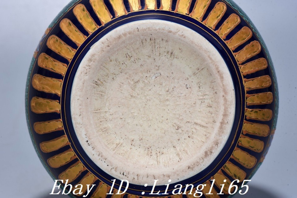 11'' Ming Yongle Emaille Farbe Gilt Fengshui Kürbis Flasche Vase Paar ...