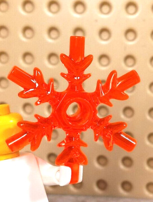 LEGO Neon Snowflake Orange Translucent Large Snowflake Frozen Dreams ...