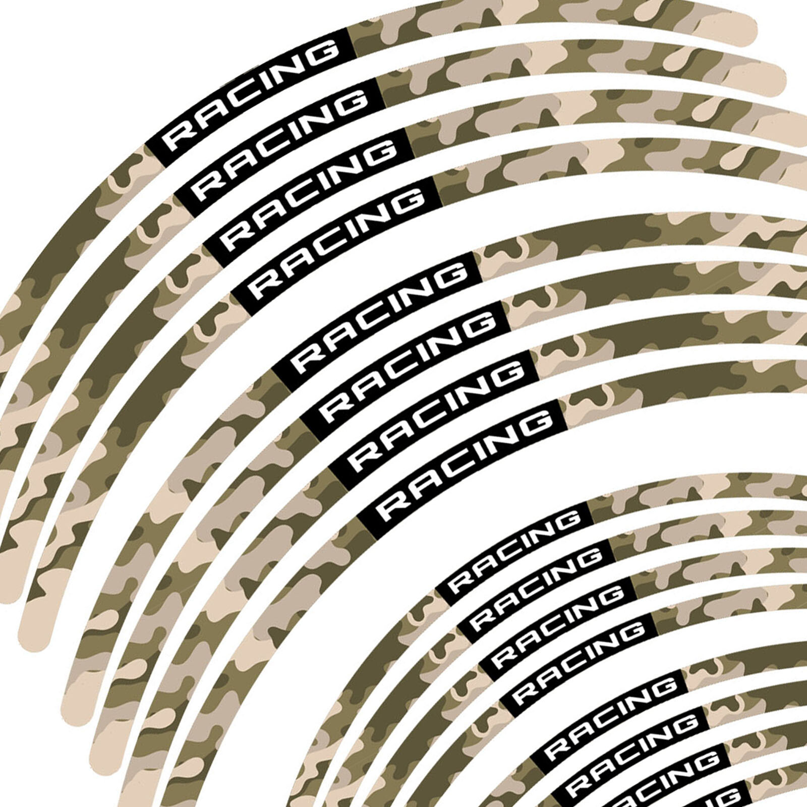 21 18 inch Rim Decals Wheel Sticker CAMO03B BROWN For YAMAHA YZ 125X 20 ...