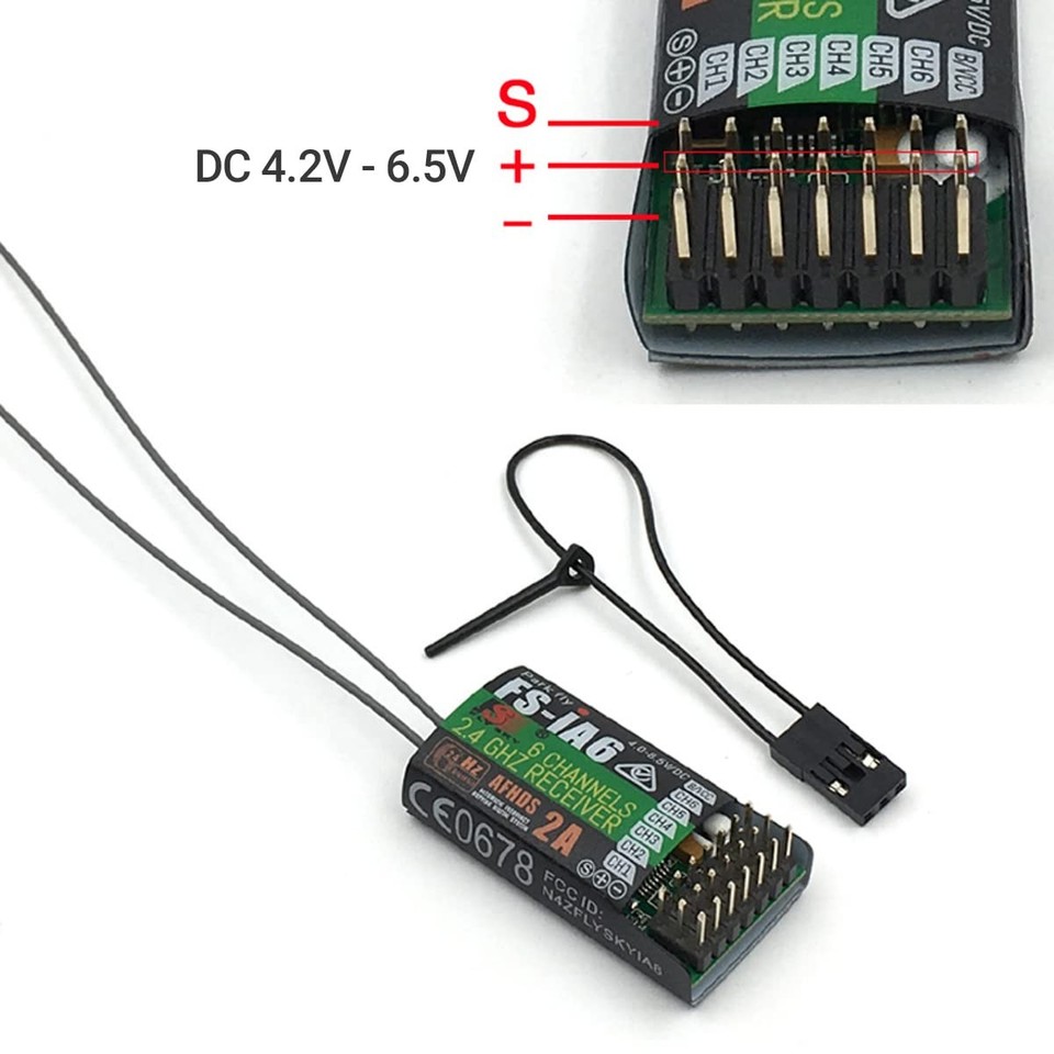 Flysky FS-i6 RC Transmitter and Receiver FS-iA6 6 Channels 2.4GHz AFHDS ...