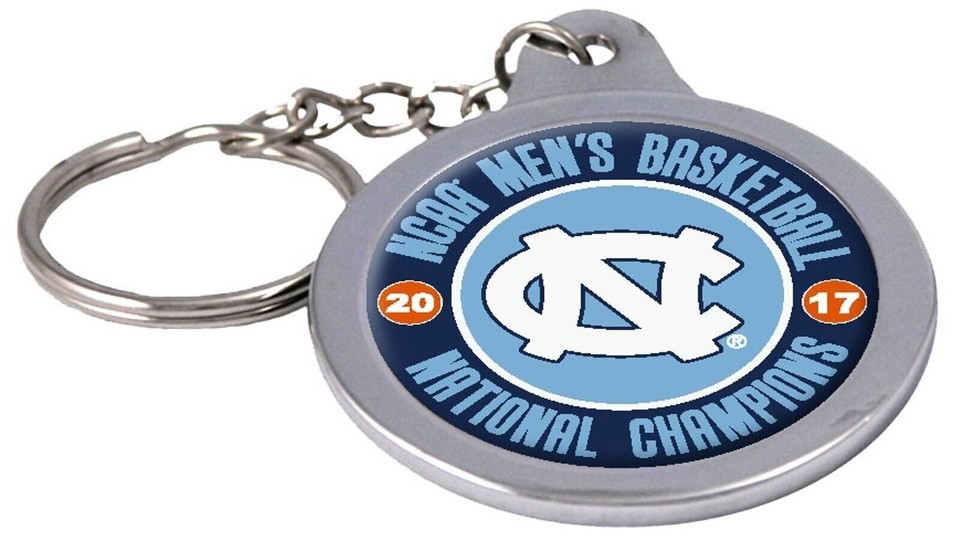 University of North Carolina Tar Heels 2017 Champions Metal Keychain 2 ...