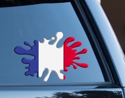 France Flag Splat funny Decal Sticker Car, Van, Laptop, French National ...