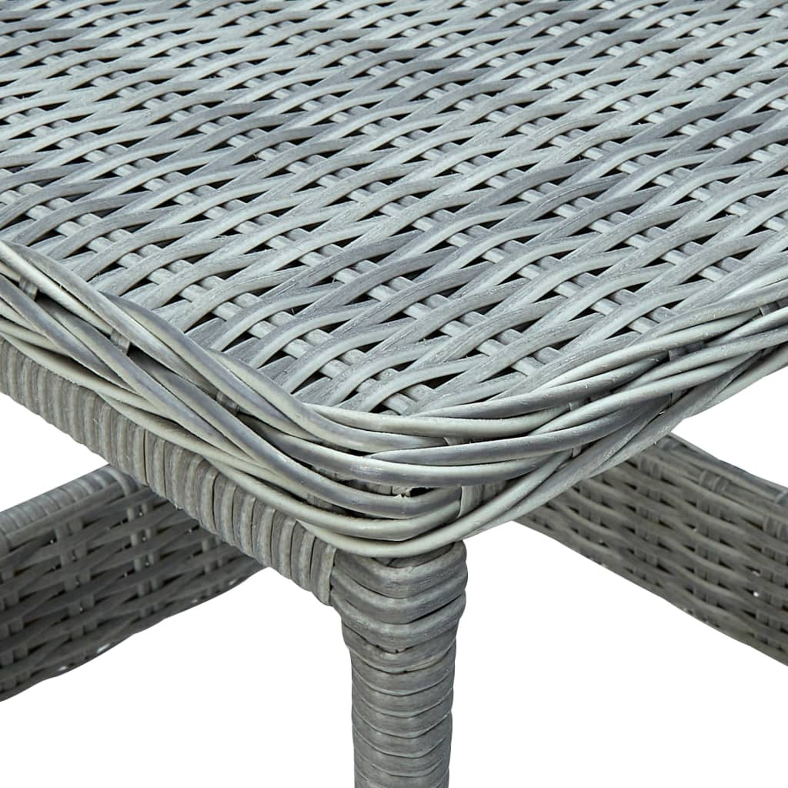 Garden Table Grey 45x45x46.5 Poly Rattan F6Q8 | eBay