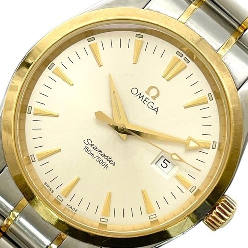 Omega Seamaster Aqua Terra 2317.30 Quartz Yg/Ss Silver Dial 39mm Used ...