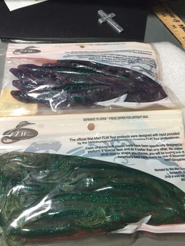 LOT OF 2 DISCONTINUED MANN'S FLW TOUR 6" LIZARDS (12PK) NIPS MADE IN ...