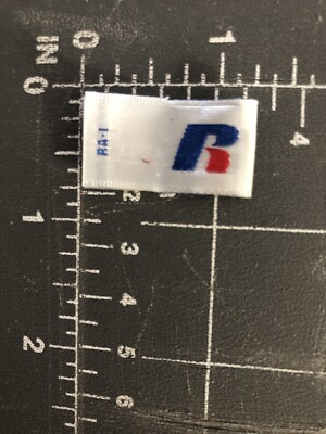 Russell Athletic Logo Patch Tag Letter R Eagle Head Red White Blue ...