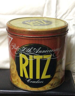 Vintage 1984 Nabisco Ritz Crackers 50th Anniversary 12 Oz Tin Canister ...