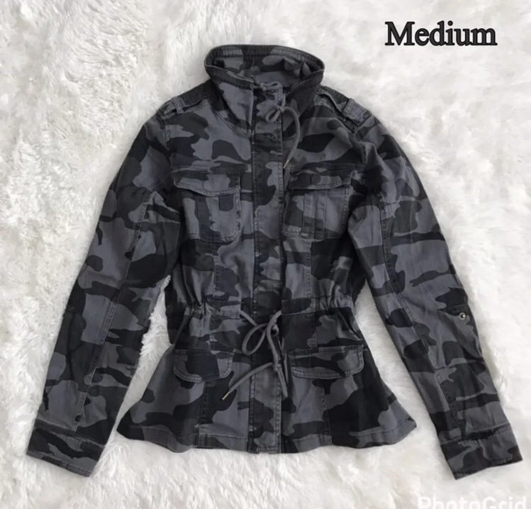 NWTS American Rag Women’s Camouflage-Print Utility Jacket In Gray/Black ...